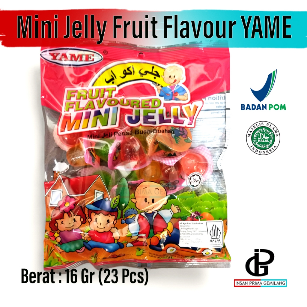 Jual Mini Jelly Fruit Flavour / Jelly rasa buah YAME 23 pcs | Shopee ...