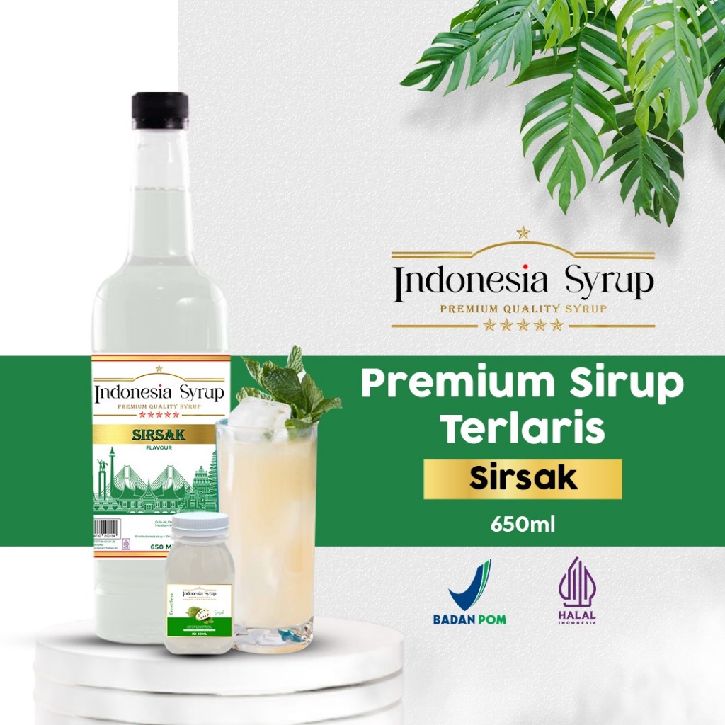 Jual Sirup Premium Rasa Sirsak / Soursop 650 ml Halal BPOM Flavoured ...