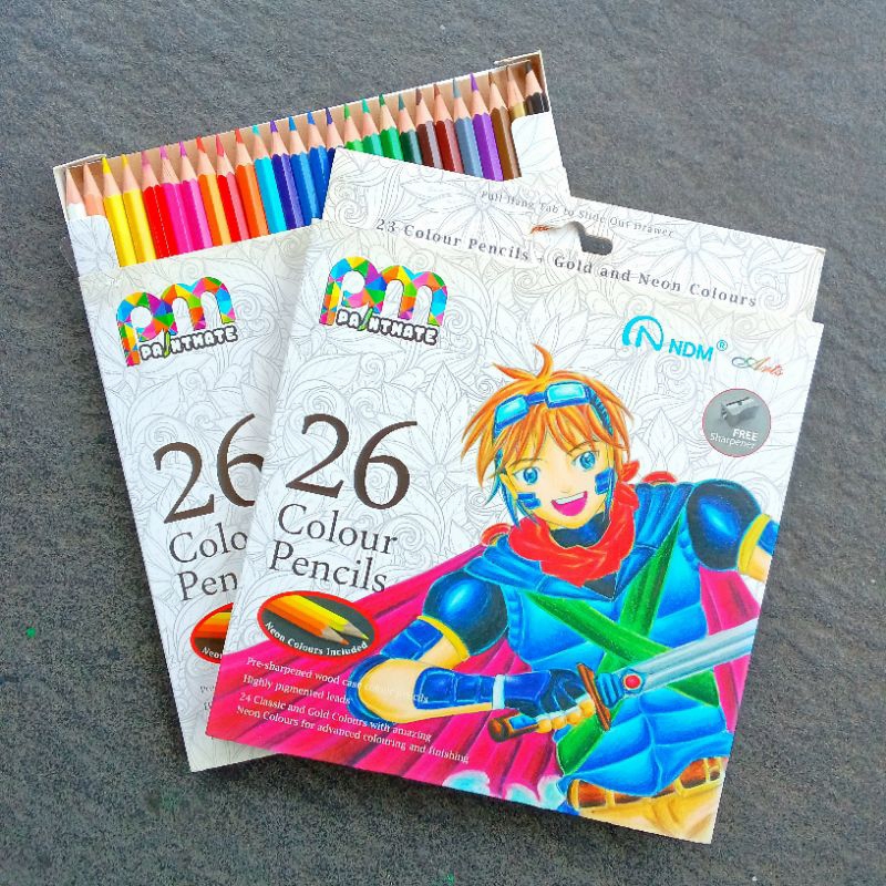 Jual Pensil Warna Colored Pencils NDM 26 Warna ( Set ) [ Original ...
