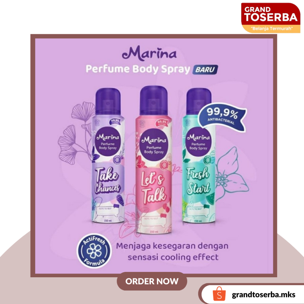 Jual Marina Perfume Body Spray 150ml - Take Chances | Shopee Indonesia