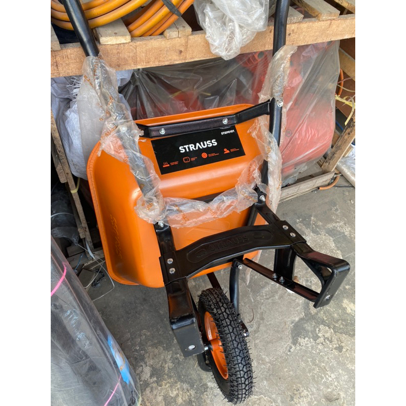 Jual ( 5PCS ) GEROBAK PASIR GEROBAK DORONG STRAUSS ORANGE DENGAN CAT ...