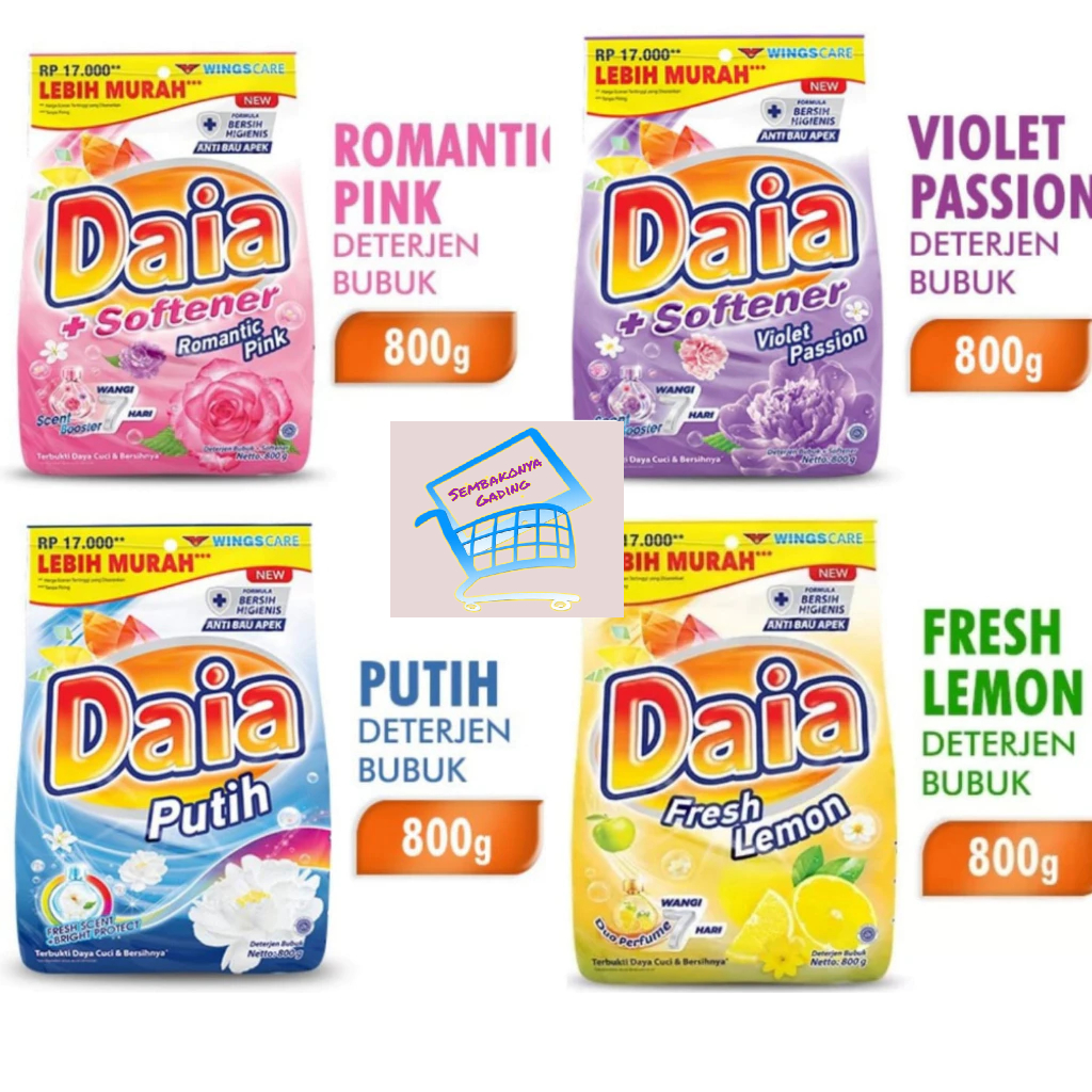 Jual DAIA DETERGENT BUBUK 800G | Shopee Indonesia