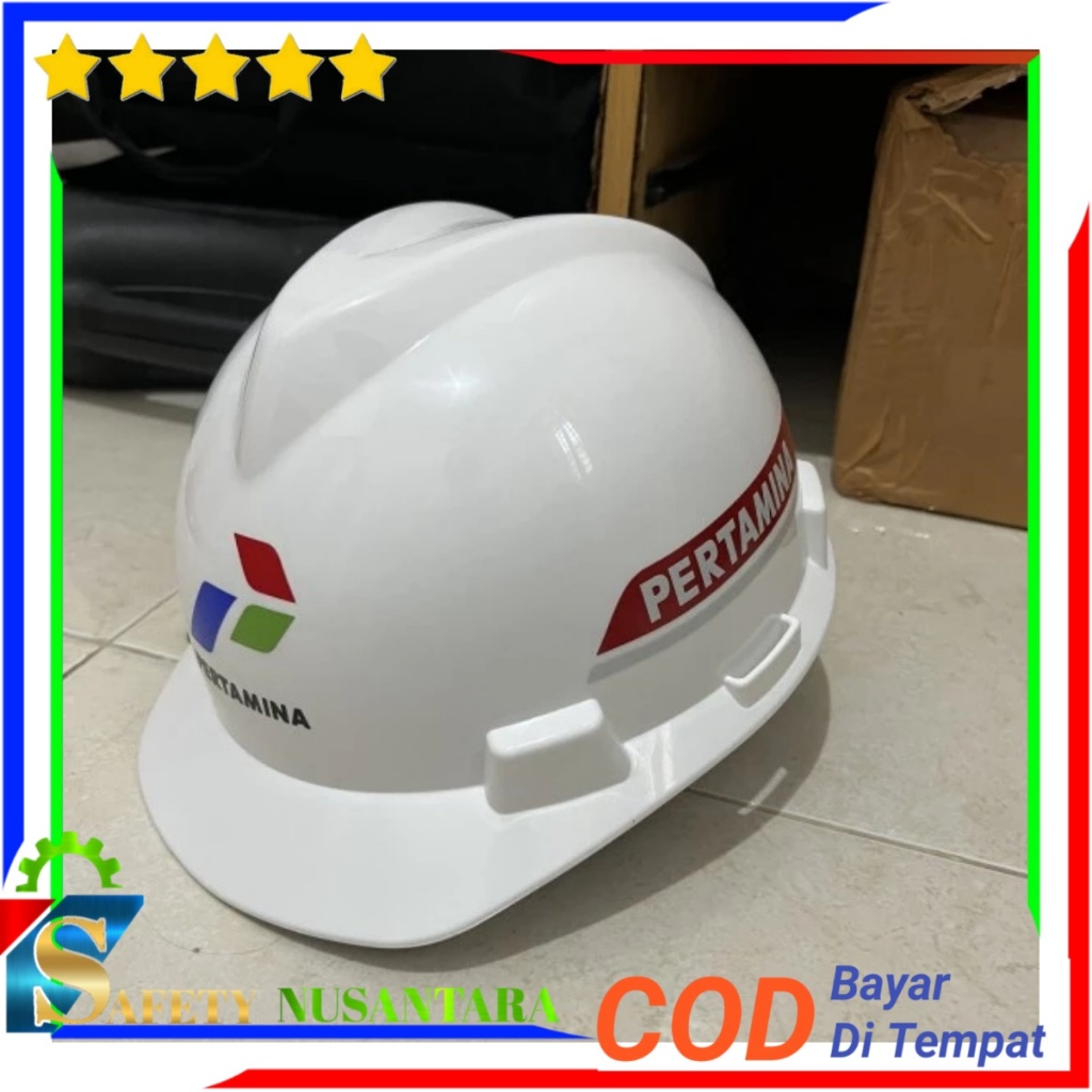 Jual Helm Safety MSA V-Gard Pertamina Original Fastrack - Helm Msa ...