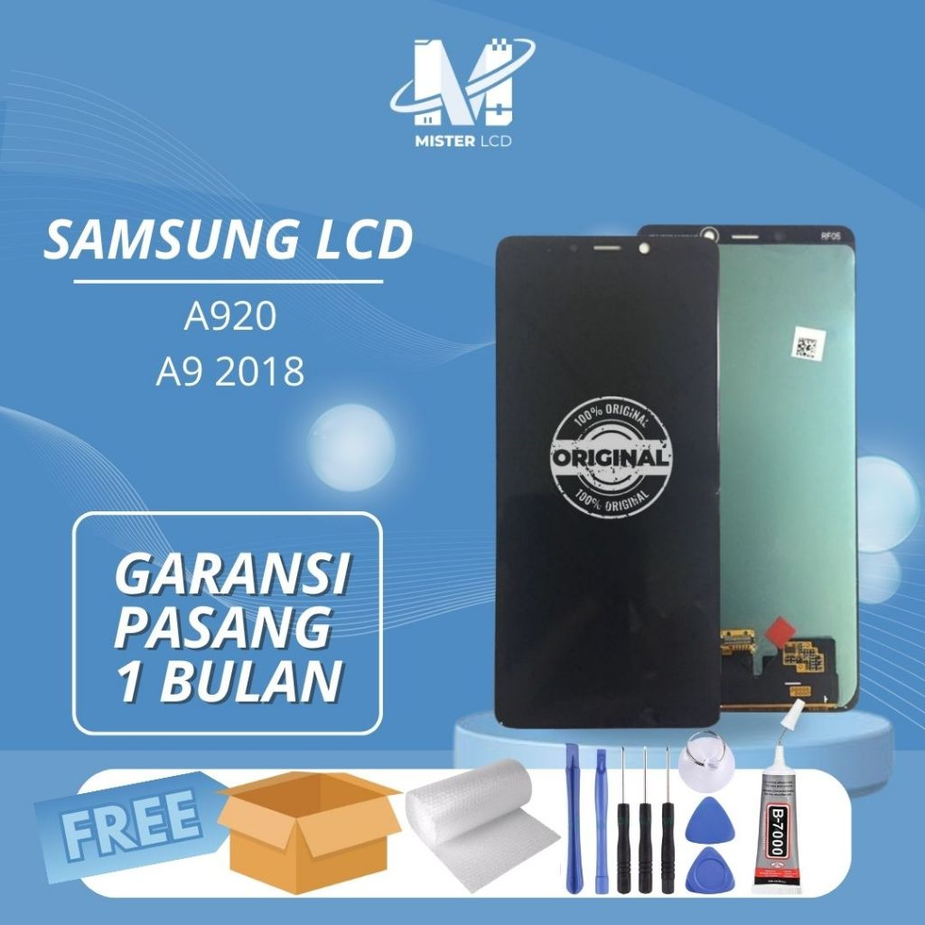 Jual LCD SAMSUNG A920 / A9 2018 FINGERPRINT FULLSET ORIGINAL FREE LEM ...
