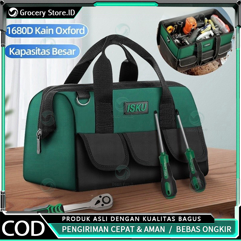 Jual GREENER Tool Bag / Tas Perkakas 13 inchi Bahan Oxford Toolbag Tool ...