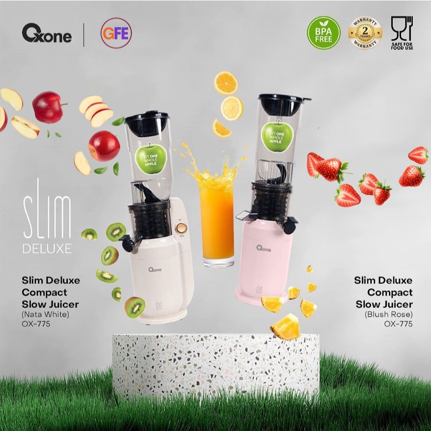 Jual Oxone Slow Juicer Slim Deluxe Compact Mesin Jus Lambat Sehat Bergizi OX-775 | Shopee Indonesia