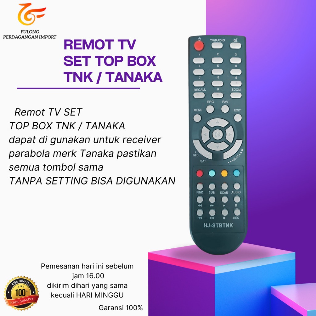 Jual Remote remote Set Top Box DVB T2 TANAKA TNK Nusantara HD | Shopee ...
