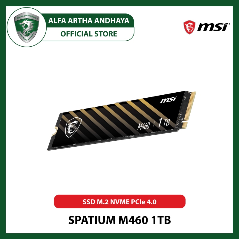 Jual MSI SSD M.2 PCIe 4.0 NVME Gen4 X4 SPATIUM M460 [1TB] | Shopee Indonesia