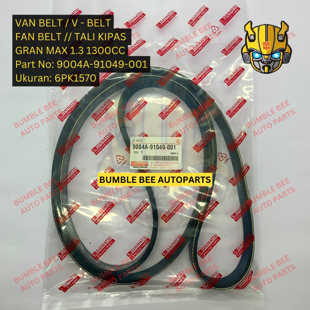 Jual VAN BELT FAN BELT - 6PK1570 - GRAN MAX 1.3 1300CC - 9004A-91049-001 - V BELT - TALI KIPAS ...
