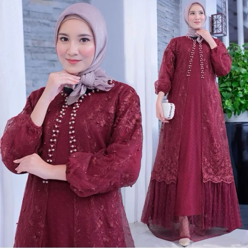 Jual MAXI UTARI (M L XL XXL XXXL) GAMIS BRUKAT GAMIS SYARI GAMIS PESTA GAMIS KONDANGAN GAMIS ...