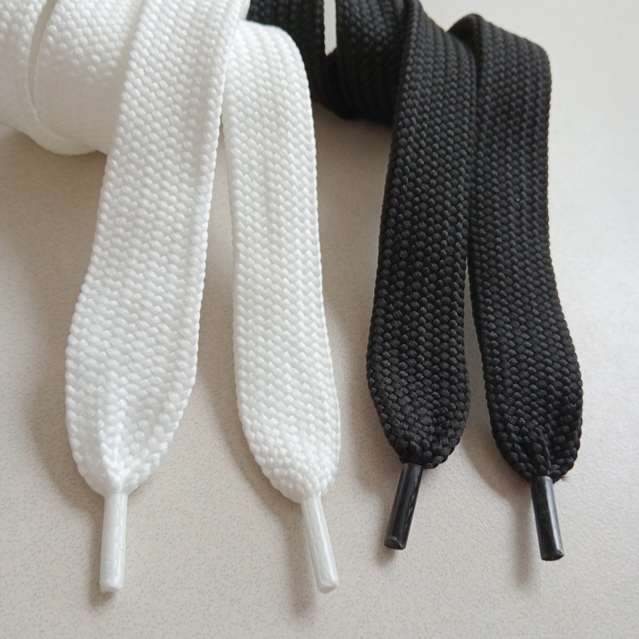 Jual tali sepatu besar dan gemuk lebar 2 cm - Putih & Hitam | Shopee ...