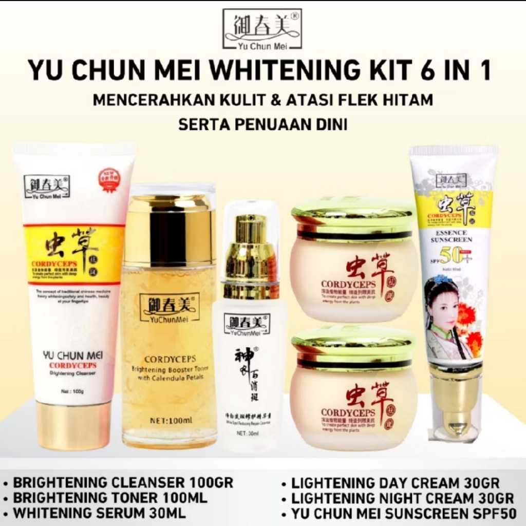 Jual YU CHUN MEI Cordyceps Whitening skincare KIT BPOM original lokal ...