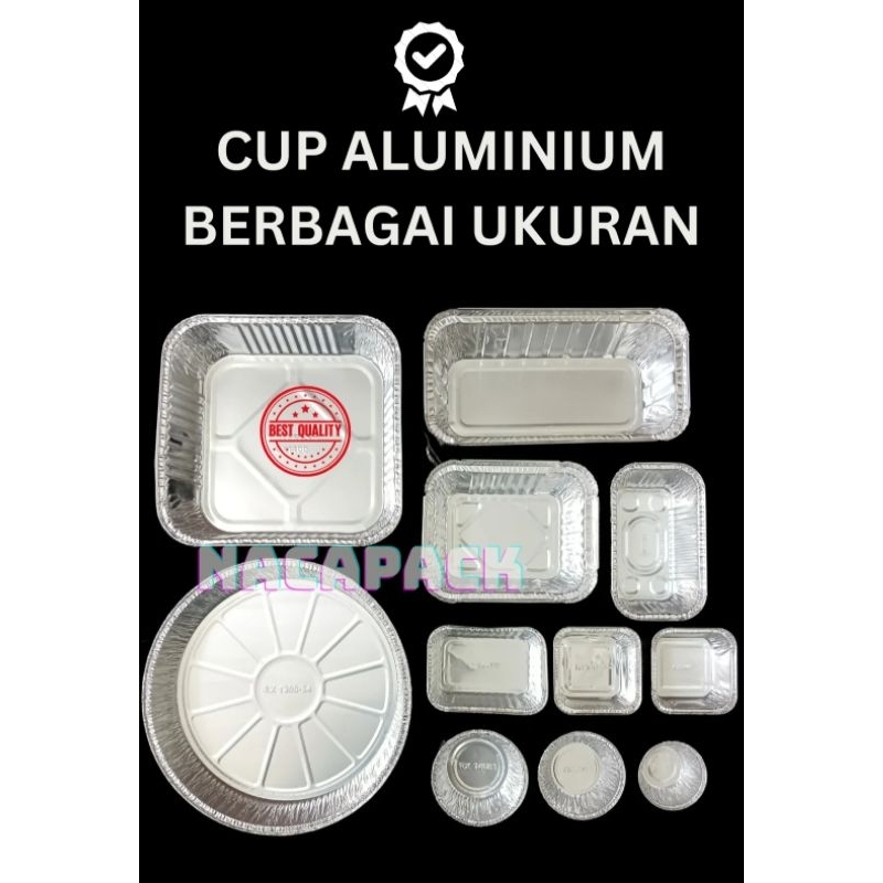 Jual ALUMINIUM FOIL CUP | ALUMINIUM FOIL TRAY BERBAGAI UKURAN | Shopee Indonesia