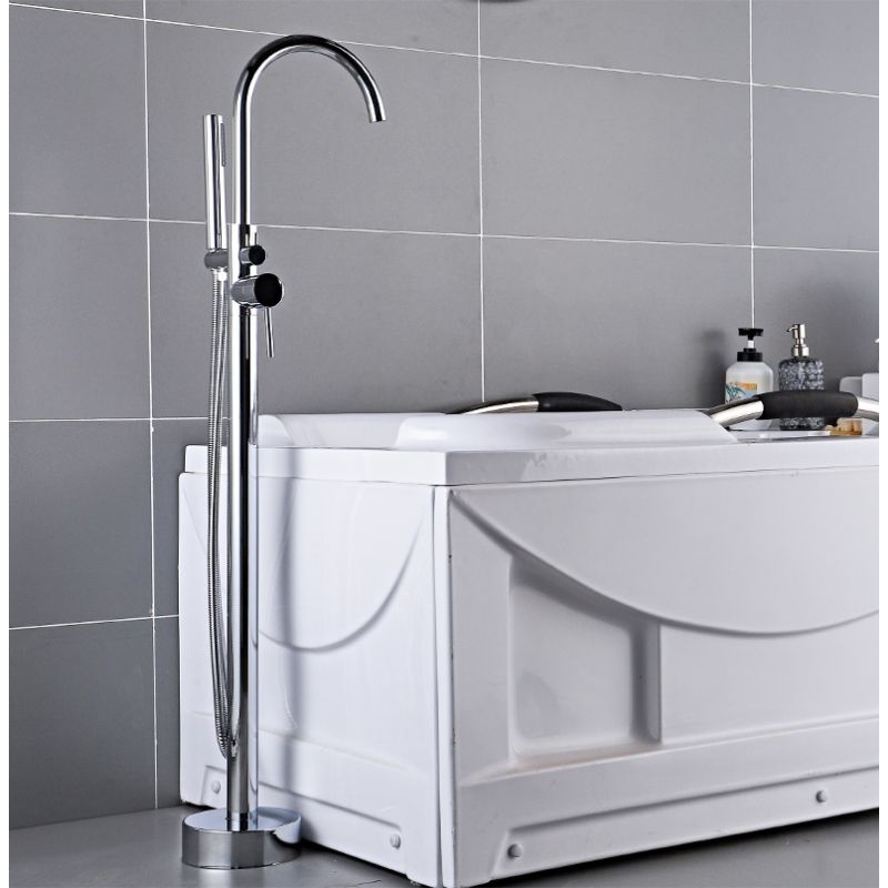 Jual Kran Bathtub Standing Mixer Chrome/ Kran Standing Panas Dan Dingin ...