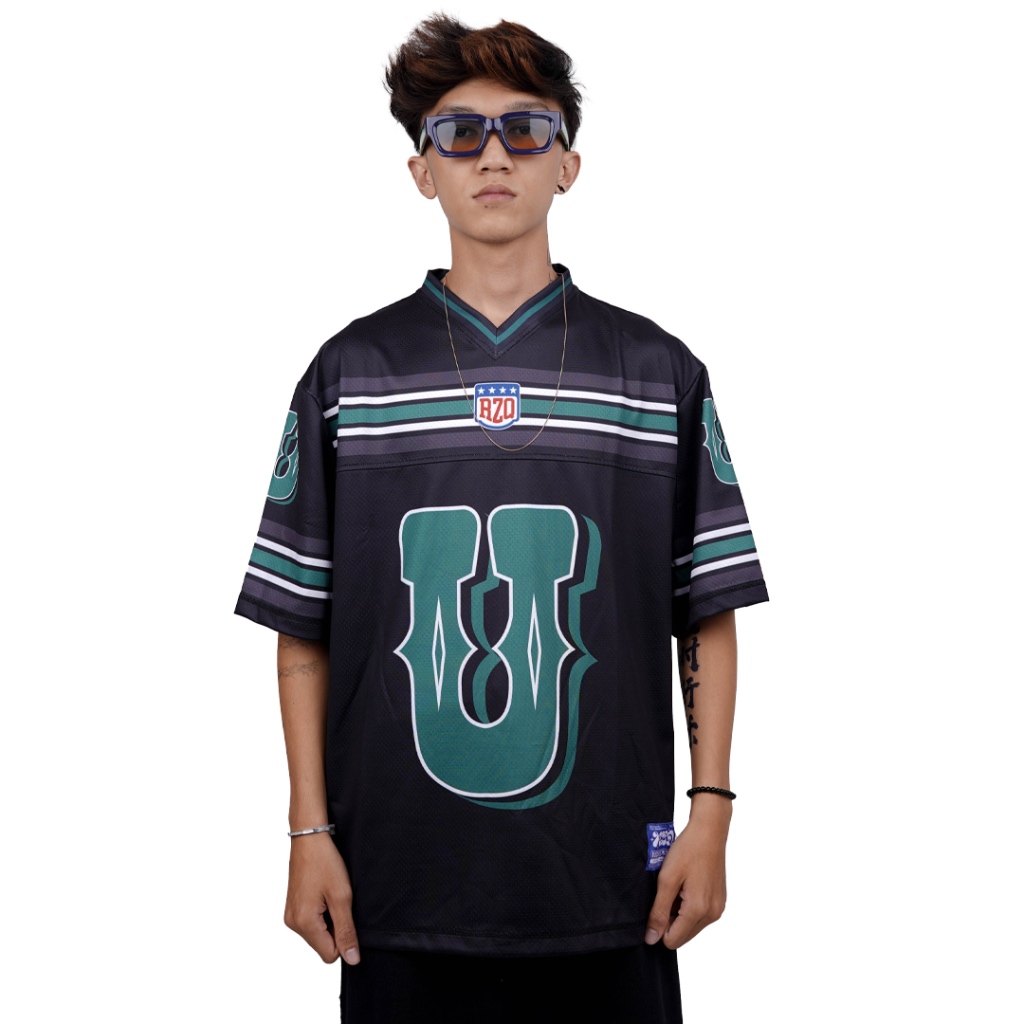 Jual RZQ / U / ALPHABET SERIES / Jersey / Oversize / Streetwear / Retro ...