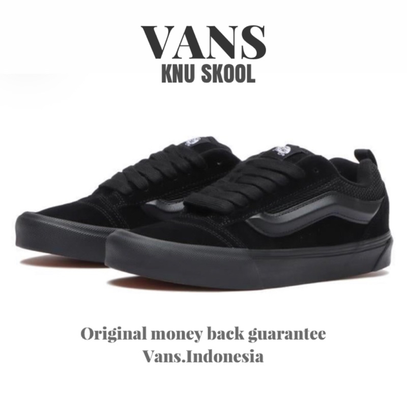 Jual VANS KNU SKOOL FULL BLACK ORIGINAL | Shopee Indonesia