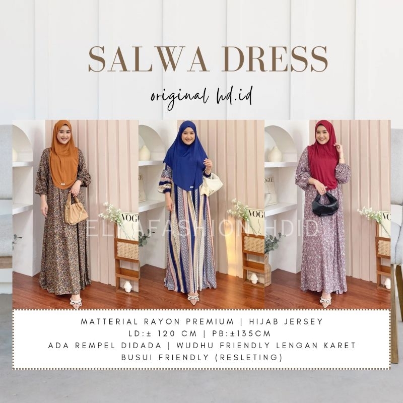 Jual Salwa Dress Hijab Original hd.id Dress Satu set Hijab Pakaian ...