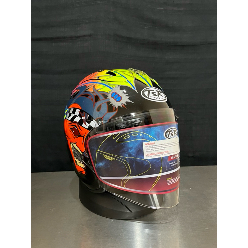 Jual Helm TSR RAM 4 Russle Black / Motif helm Russle Hitam | Helmet ...