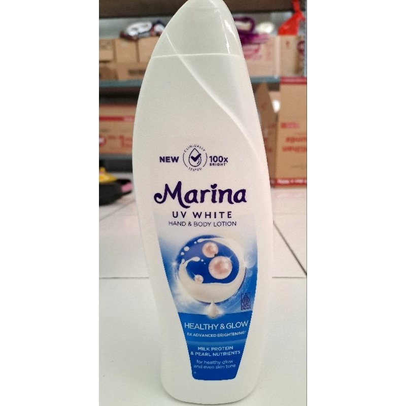 Jual MARINA UV WHITE - HEALTHY & GLOW - HANDBODY LOTION 460ml | Shopee Indonesia