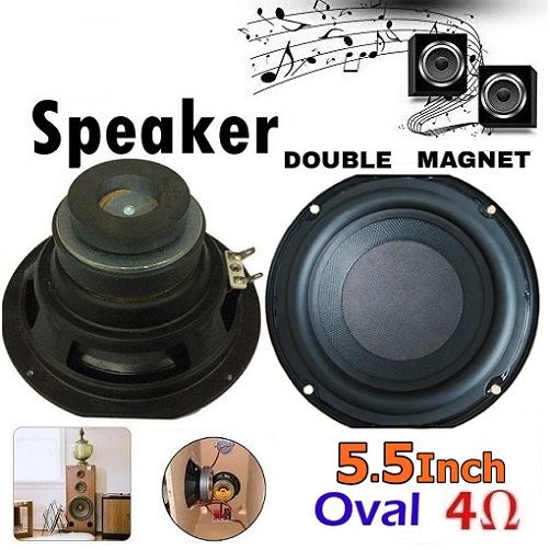 Jual Speaker HiFi 5.5 Inch 100W 4R Oval Double Magnet Auto Audio ...