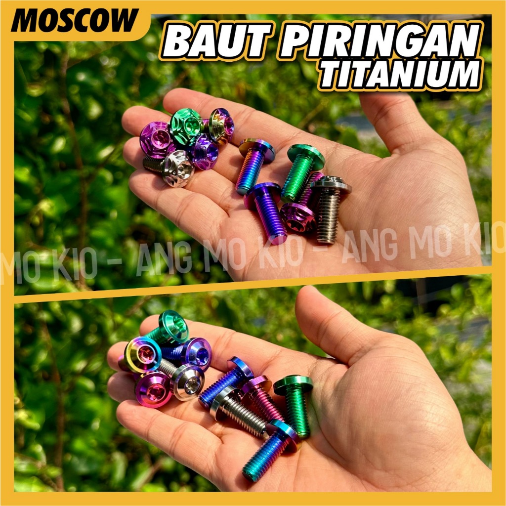 Jual ORIGINAL BAUT TITANIUM PIRINGAN CAKRAM M8 FULL DRAT BAUT DISC TITANIUM DRAT 12 HARGA SATUAN ...