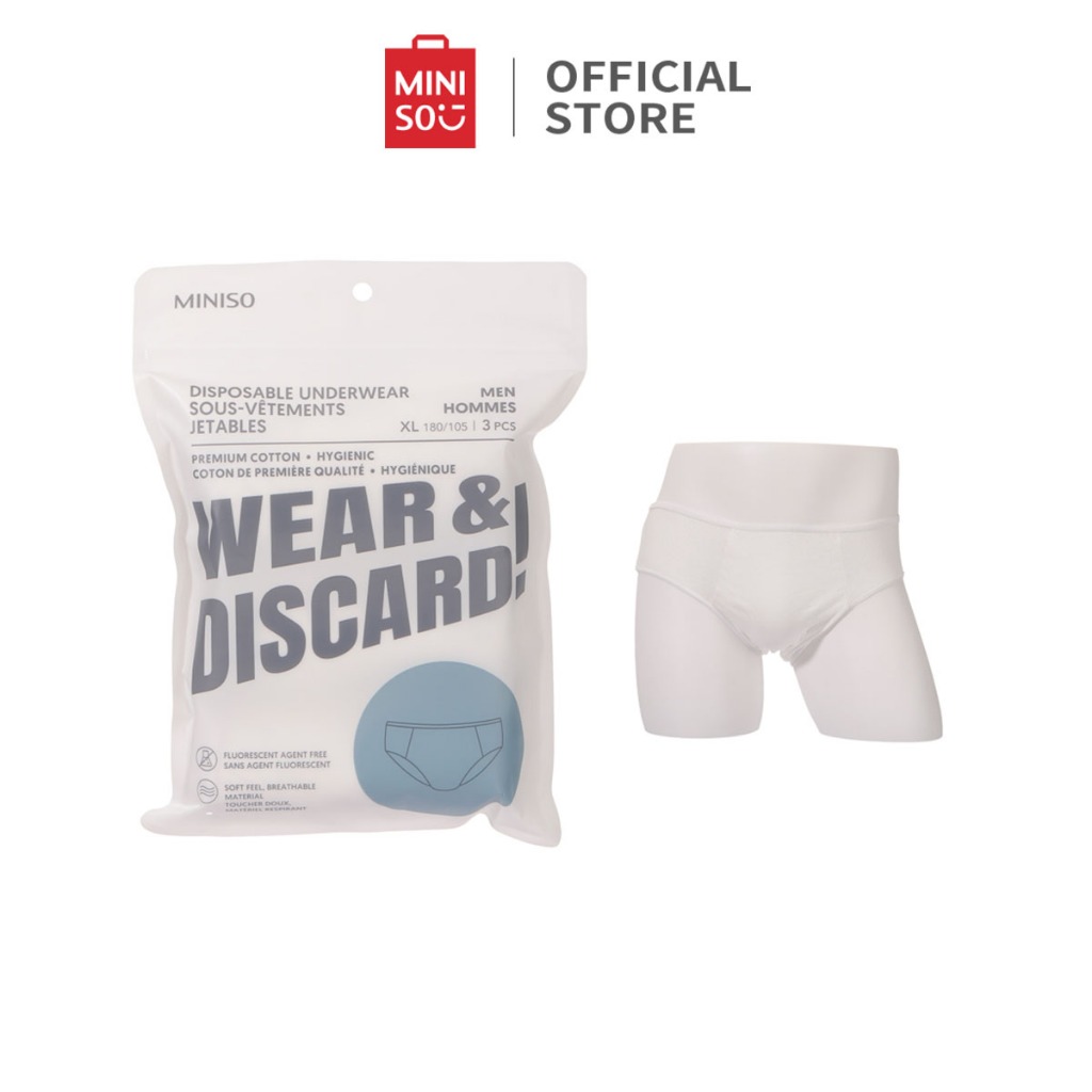Jual Miniso Men's Disposable Underwear Pakaian Dalam Sekali Pakai 100% ...
