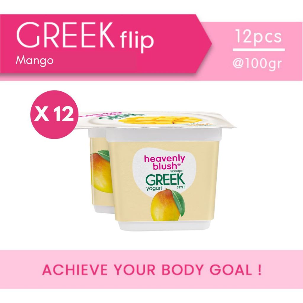 Jual Heavenly Blush Greek Yoghurt Cup Rasa Mango [100gr x 12 pcs ...
