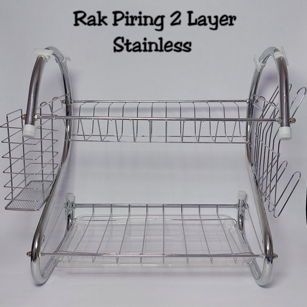 Jual Rak Piring Stainless 2 Susun | Shopee Indonesia