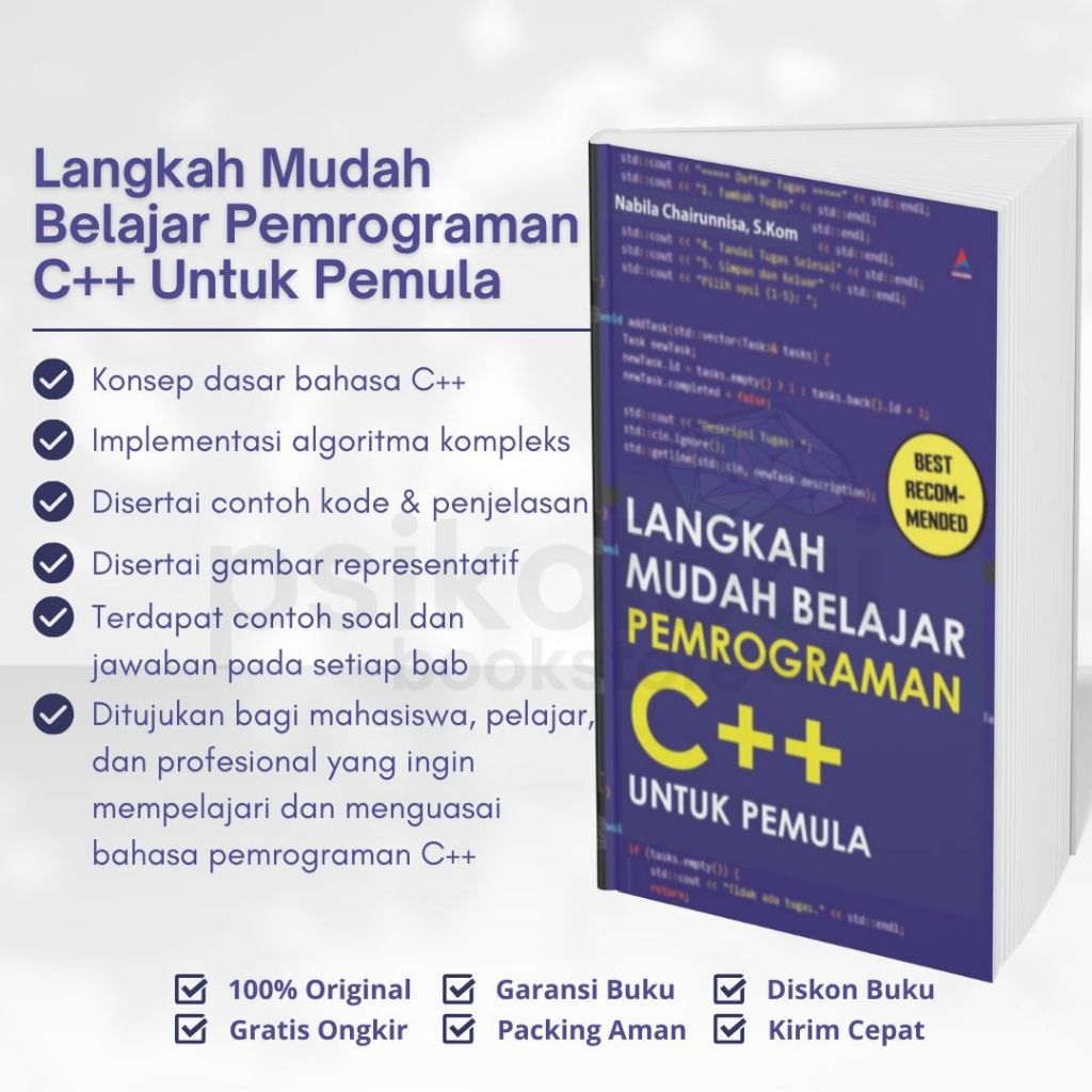 Jual Buku Langkah Mudah Belajar Pemrograman C++ Untuk Pemula | Shopee ...