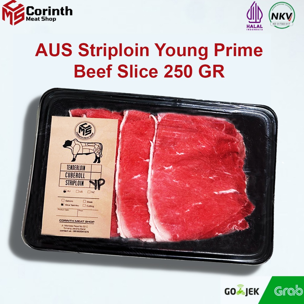 Jual Striploin YP Slice 250 Gram | 100% Halal PREMIUM QUALITY ...