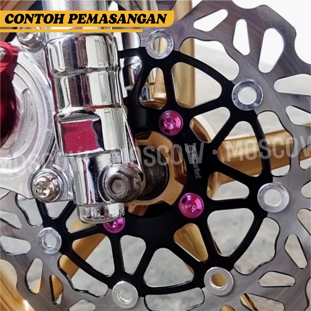 Jual BAUT DISC BRAKE PIRINGAN CAKRAM PROBOLT TITANIUM HARGA SATUAN ( 1 biji ) UNIVERSAL BAUT ...