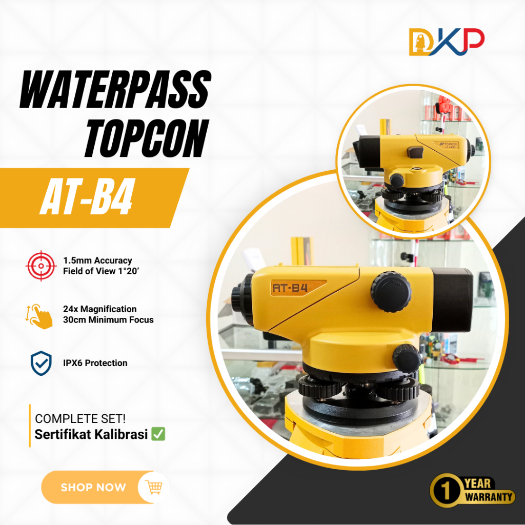 Jual Waterpass TOPCON AT-B4 / Autolevel / Automatic Level TOPCON AT-B4 Complete Set | Shopee ...