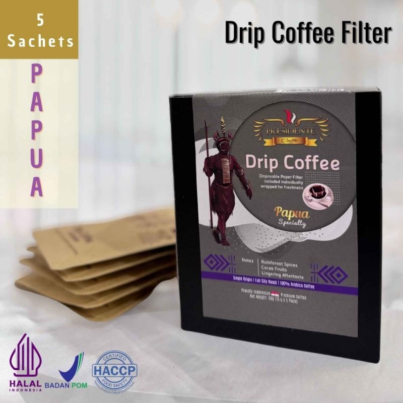 Jual Kopi Papua Specialty - Srip coffe 5 saset - Presidente Coffe ...