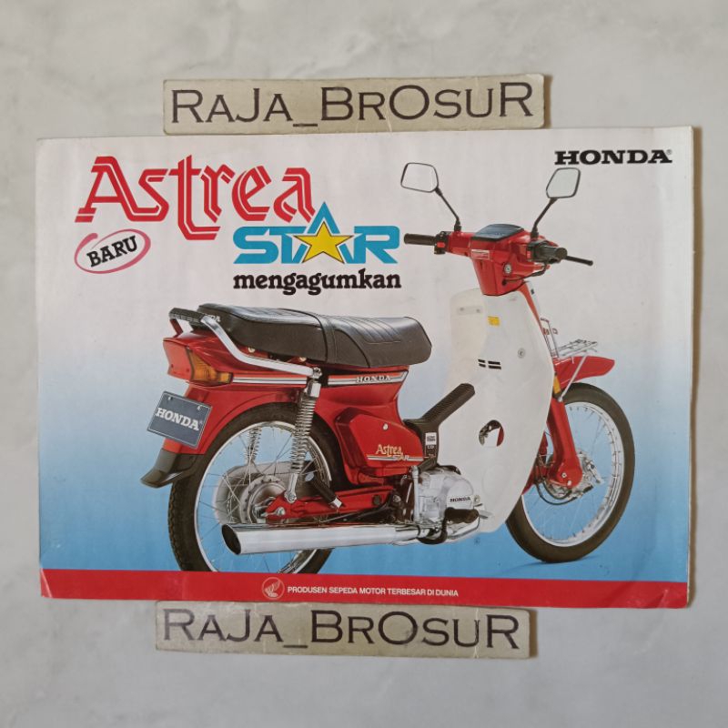 Jual Poster brosur katalog leaflet jadul lawas Honda Astrea Star 1987 | Shopee Indonesia