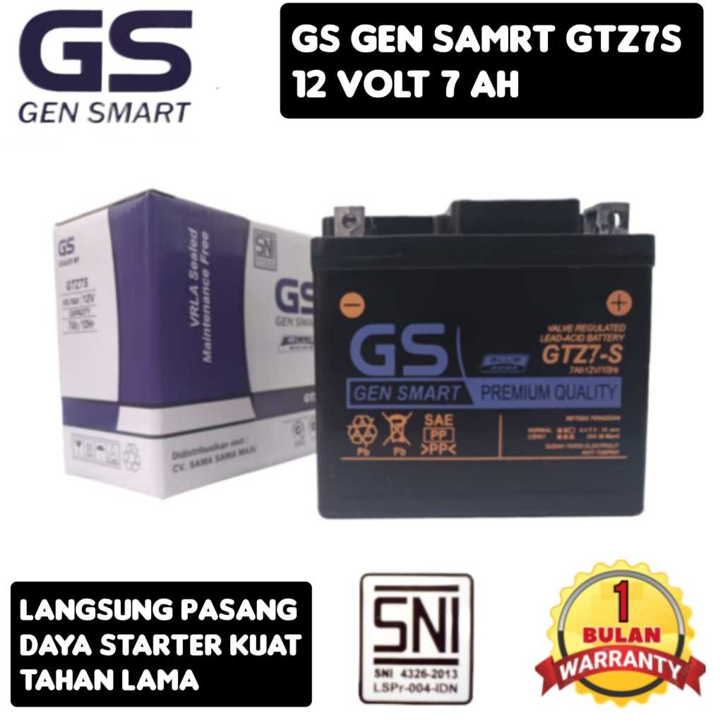 Jual Aki Motor Honda SONIC / Satria FU GS Gen Smart GTZ7S Aki Kering ...