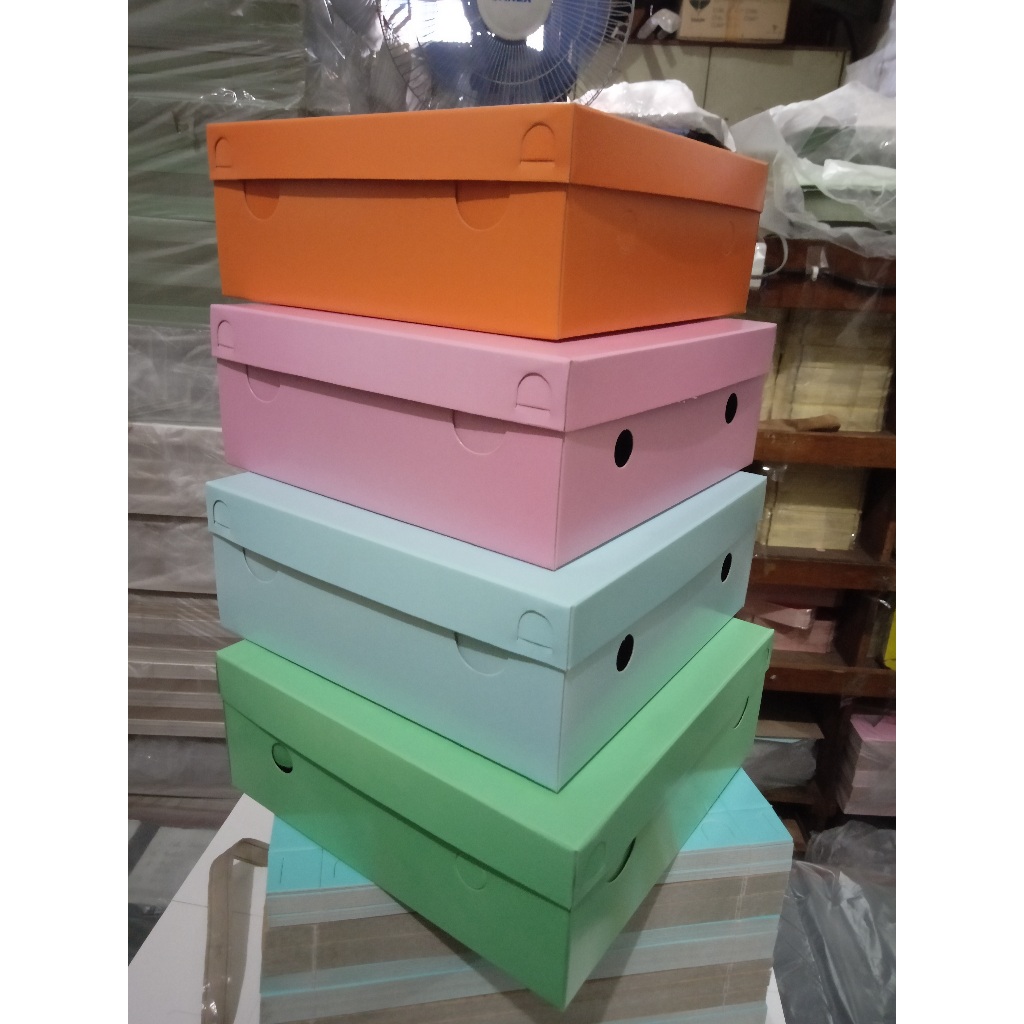 Jual Kotak Dus Box Nasi Kue Makanan Besek Duplex Tebal model selip ...