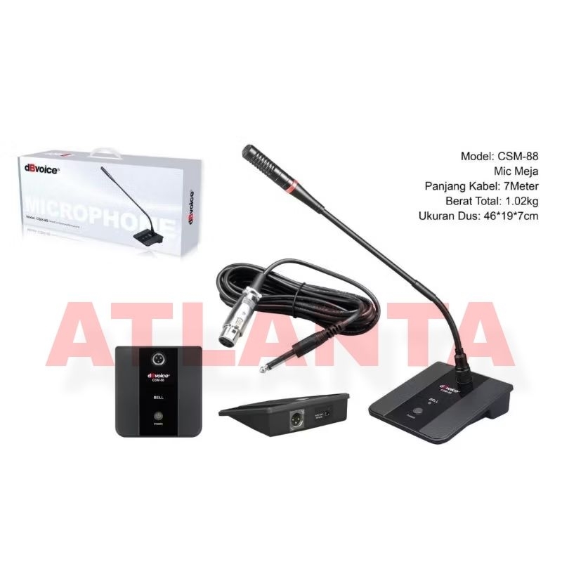Jual Microphone Kabel Meja dB Voice CSM 88 Original dBvoice CSM88 Mic Podium/Meja | Shopee Indonesia