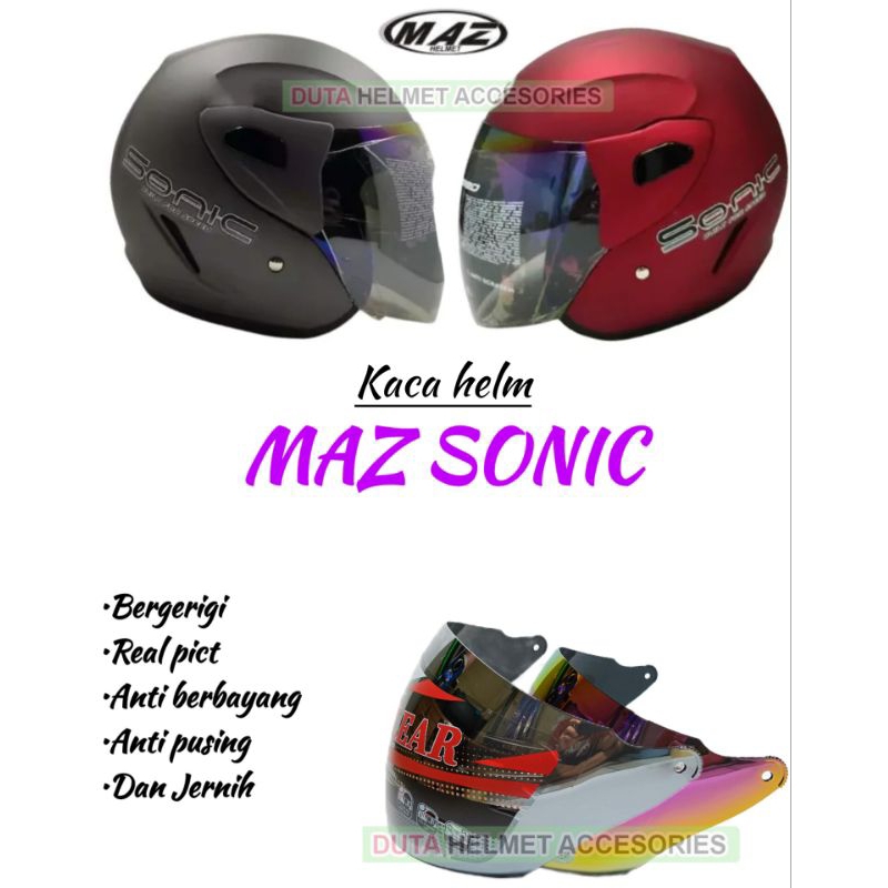 Jual Kaca helm MAZ SONIC visor helmet mazSONIC hitam bening pelangi ...