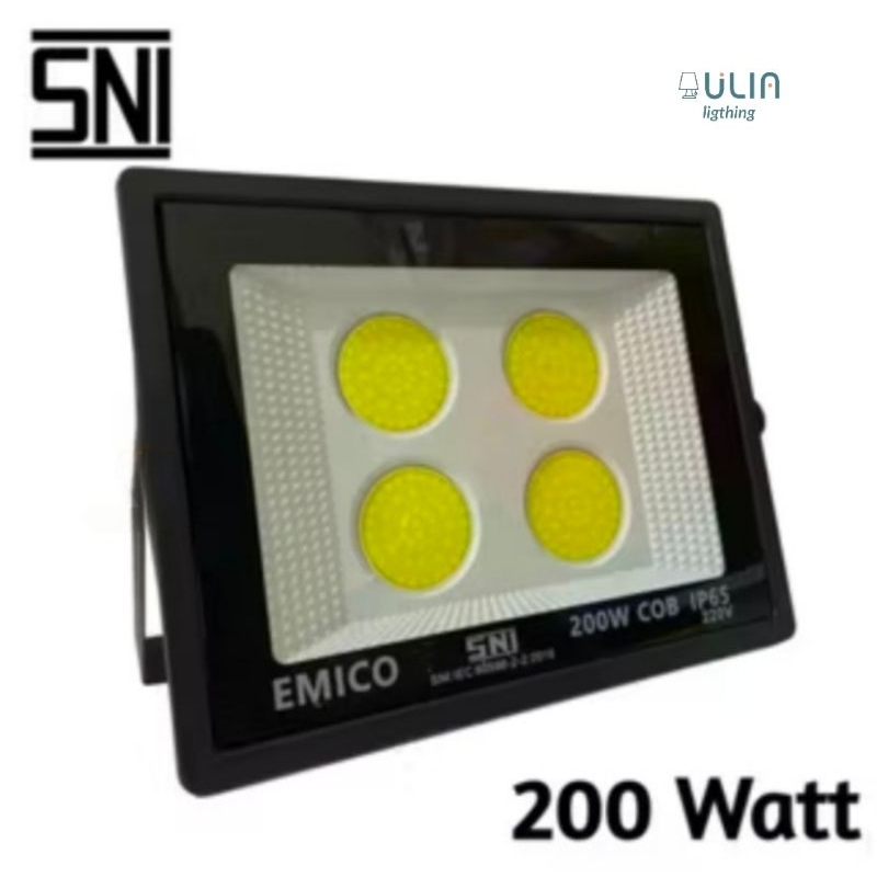 Jual LAMPU SOROT EMICO LED COB 50W 100W 200W Flood LIGHT Taman Tembak Gedung Waterpoof Outdoor ...