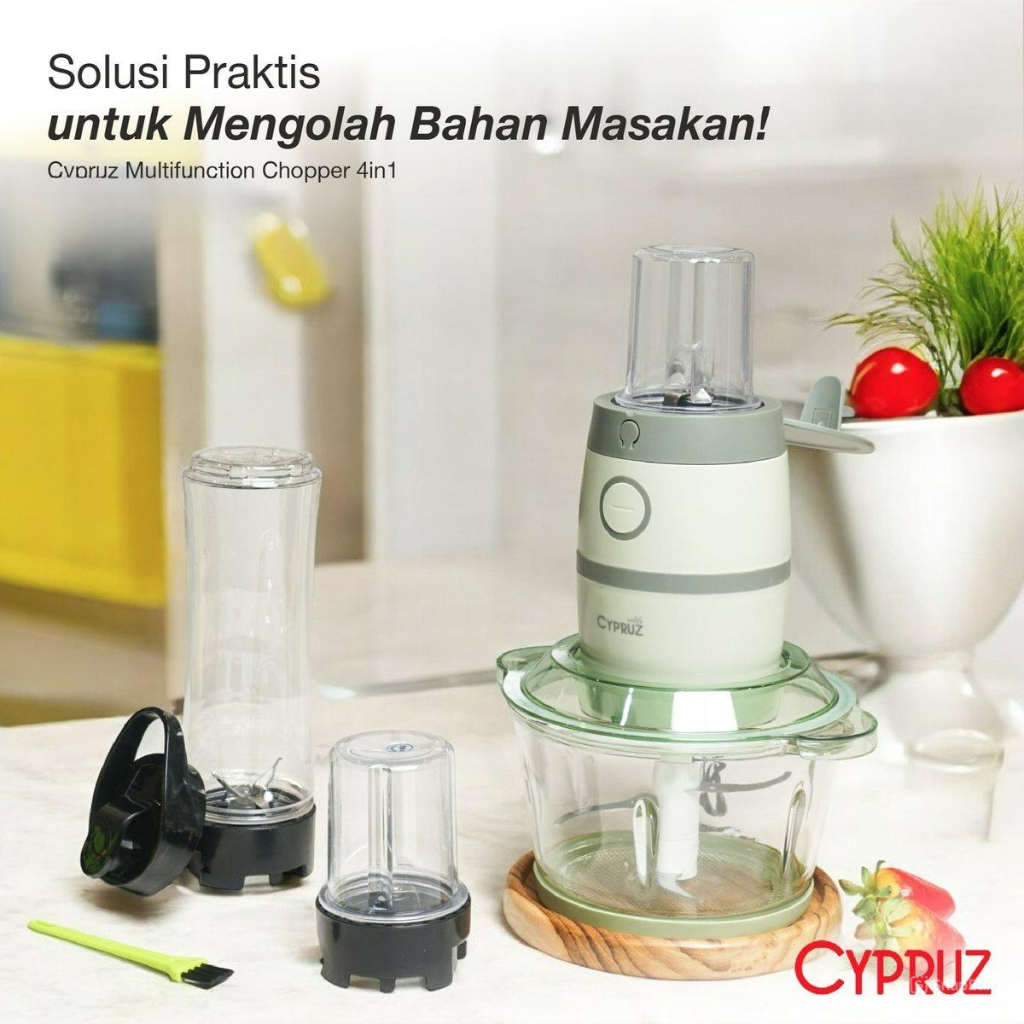 Jual cypruz chopper multifunction 5 in 1 penghalus daging bumbu sayur ...