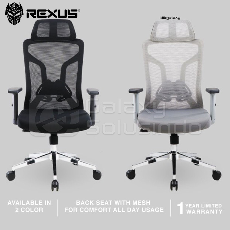 Jual REXUS Ergonomic NC4 Office Chair - NC-4 Black White | Shopee Indonesia