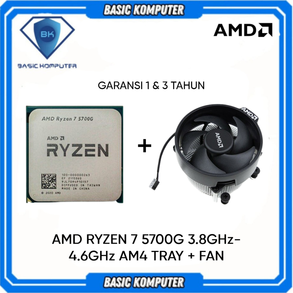 Jual AMD RYZEN 7 5700G 3.9GHz 8 CPU cores 16 threads 8 GPU cores TRAY ...