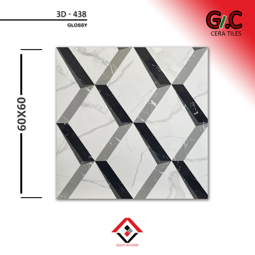 Jual granit 60x60 motif marmer mozaik 3D - gc ceratiles 3D - 438 | Shopee Indonesia