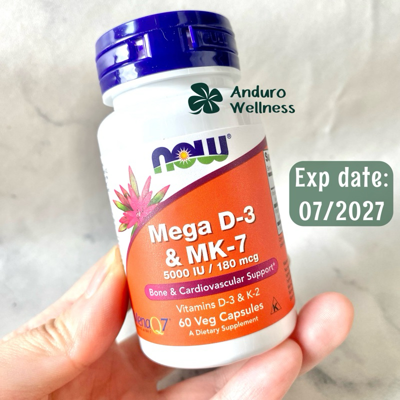 Jual Vitamin Mega D3 & MK7 NOW 5000 IU 180 mcg 60 caps | Shopee Indonesia