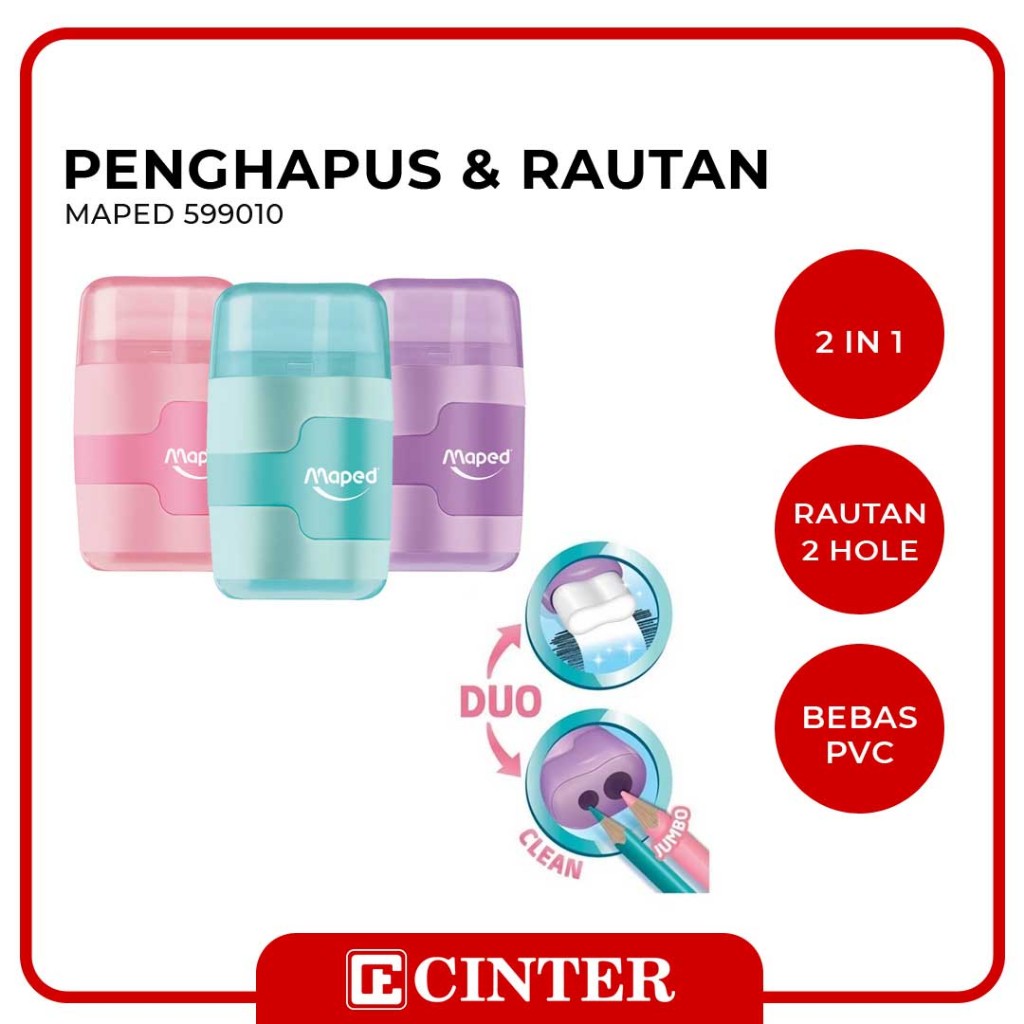 Jual MAPED - PERUNCING + PENGHAPUS / RAUTAN / SHARPENER ERASER CONNECT ...