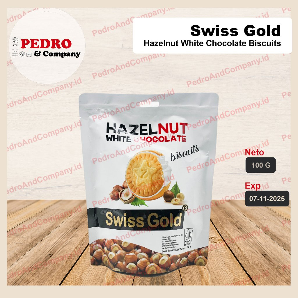 Jual Hazelnut White chocolate Biscuit Swiss Gold 100 gram biskuit ...