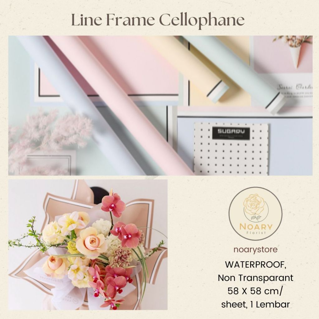 Jual LINE FRAME CELLOPHANE / Flower Wrapping / Cellophane / Wrap ...
