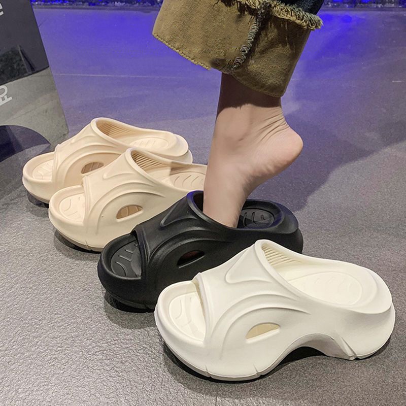 Jual Teancy Sandal Wanita Wedges Sendal Selop Tinggi EVA Jelly Karet ...