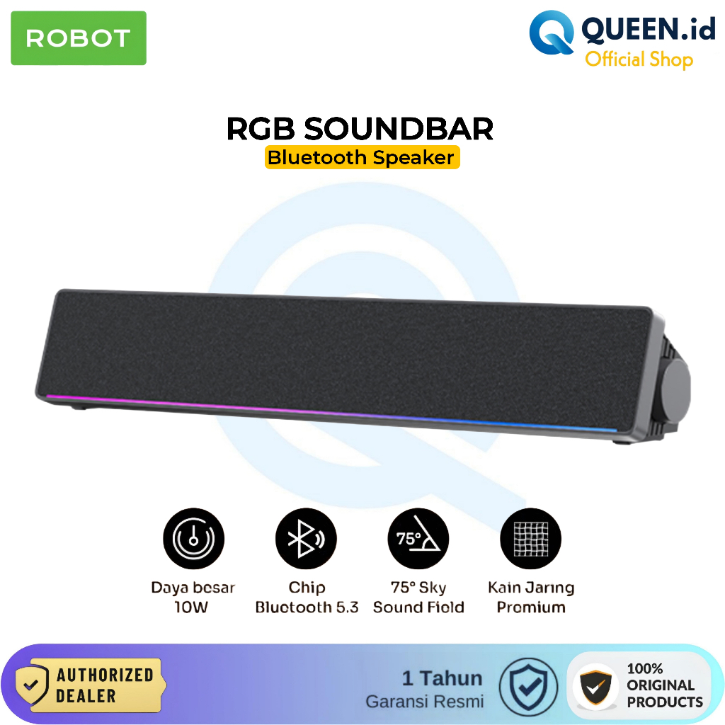 Jual ROBOT RB680 Soundbar Wireless Bluetooth 5.3 Speaker Sky Sound ...