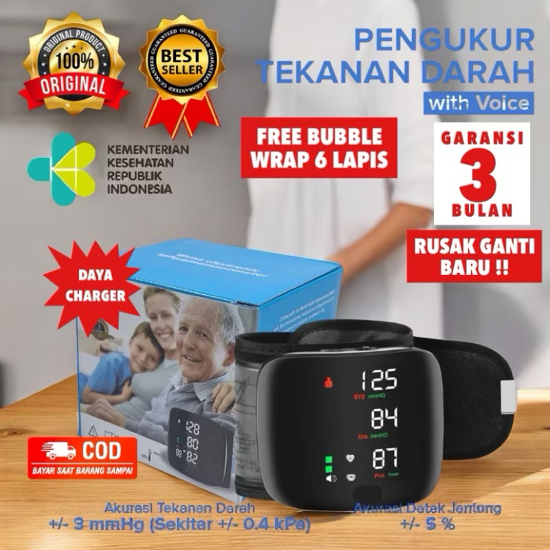 Jual TaffOmicron Alat Ukur Tekanan Darah Tensimeter Digital Pergelangan ...
